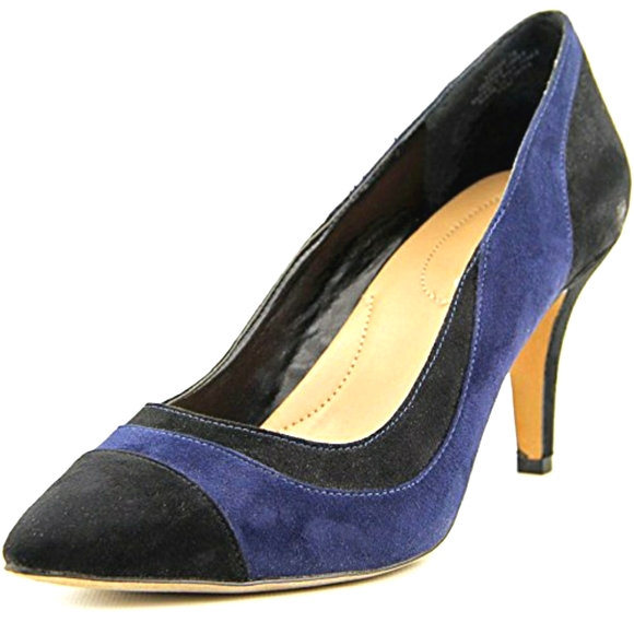 Kelly & Katie | Shoes | Kelly Katie Vivian Blue Black Pointy Toe Heel ...